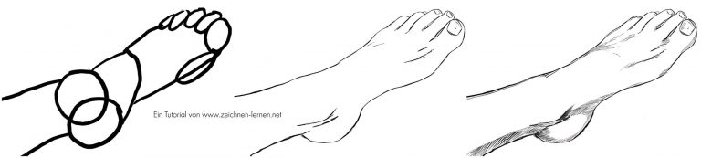 Aprender a dibujar pies y zapatos - instrucciones paso a paso