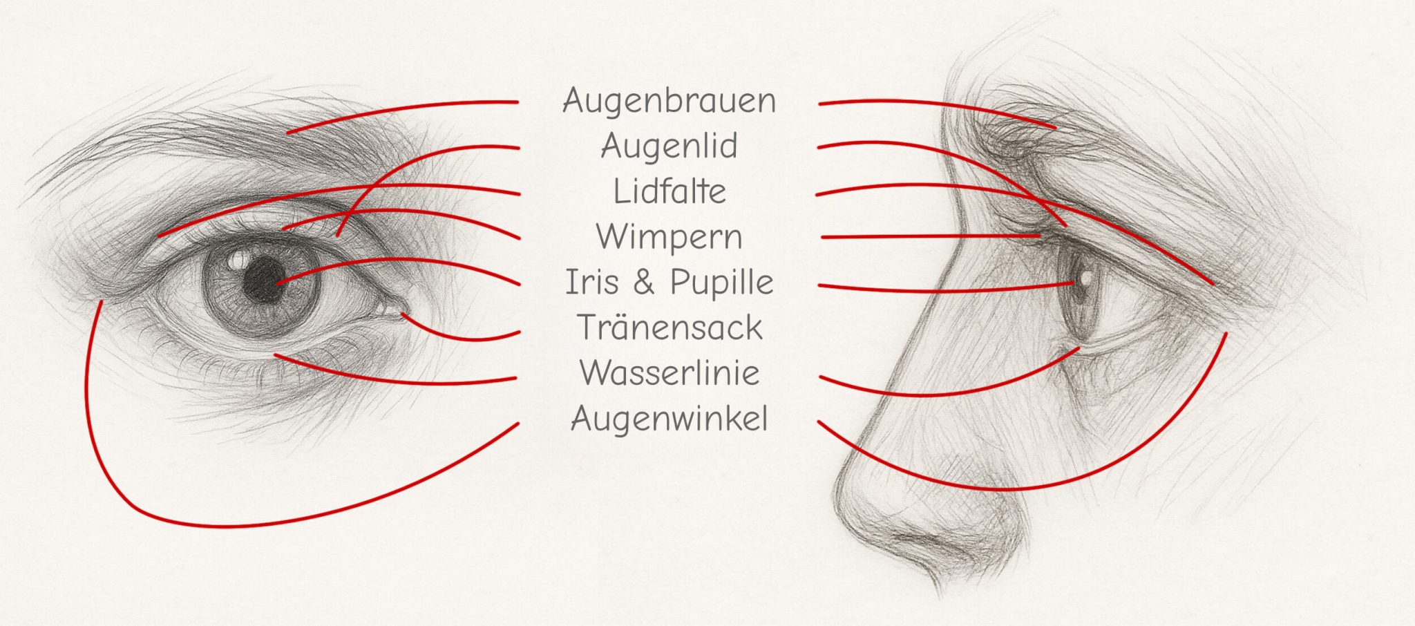 Bose Augen Zeichnen