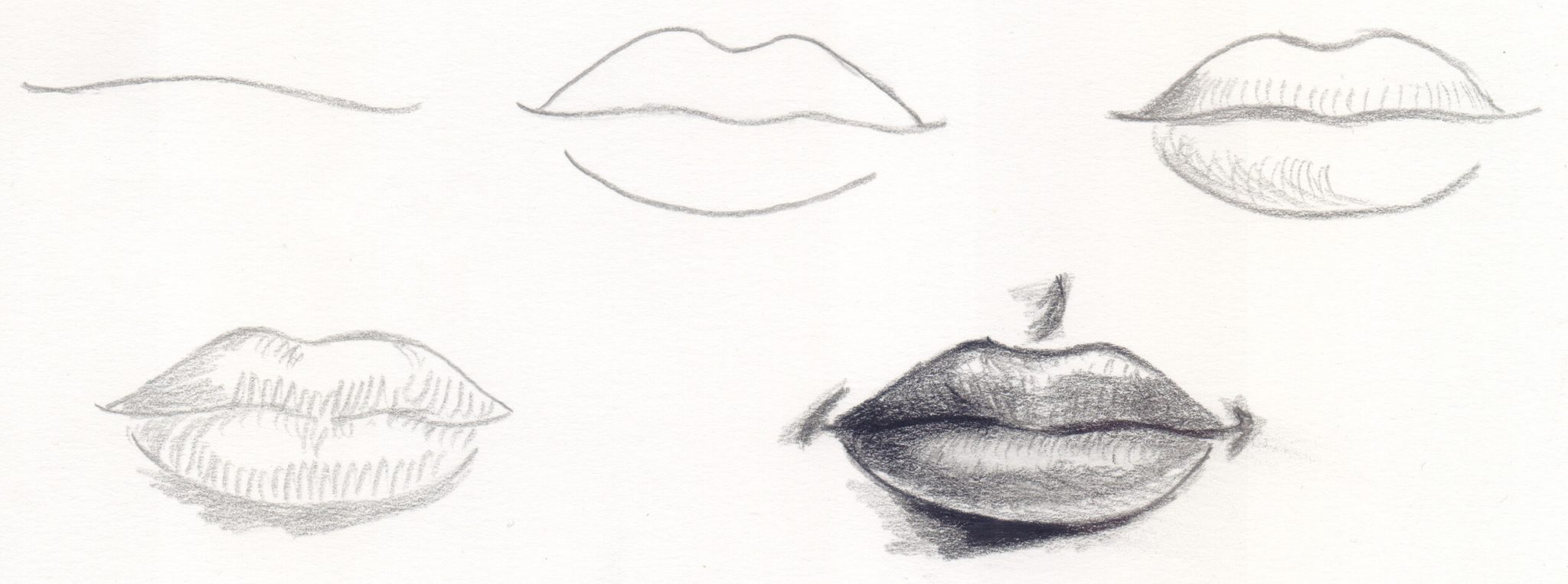 Aprende a dibujar una boca - paso a paso hacia una boca real